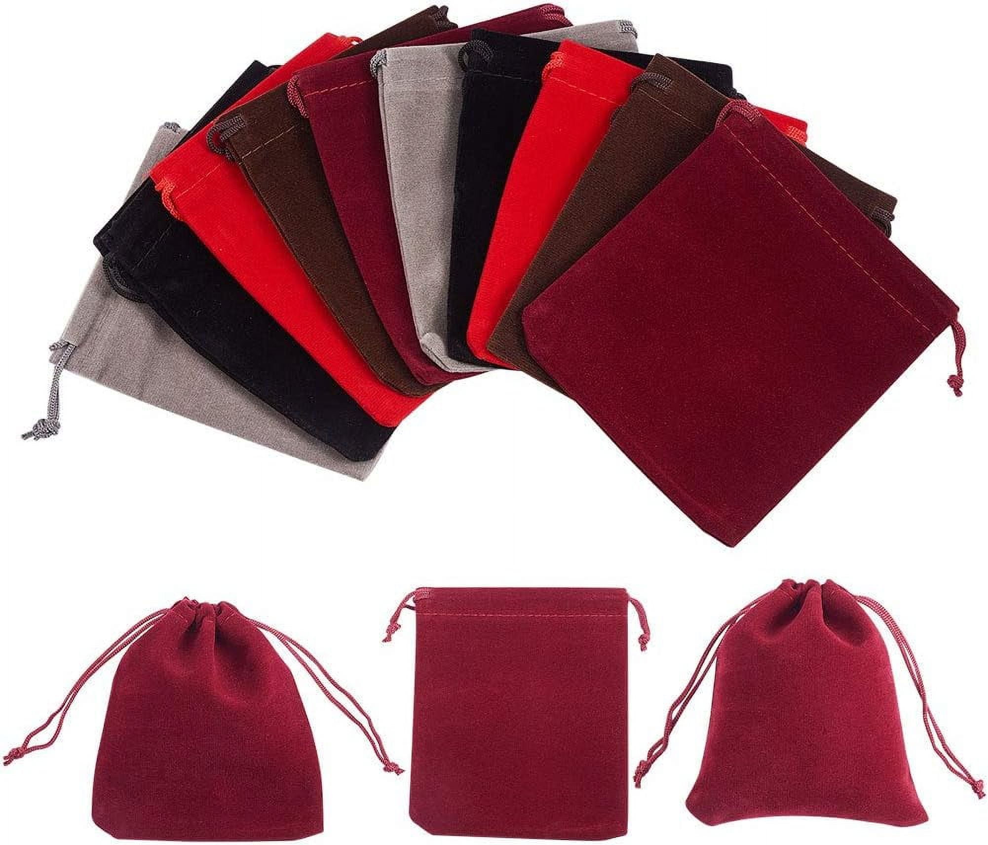 1set 30pcs 4.72" long and 3.93" wide Rectangle Velvet Jewelry Bags with ...