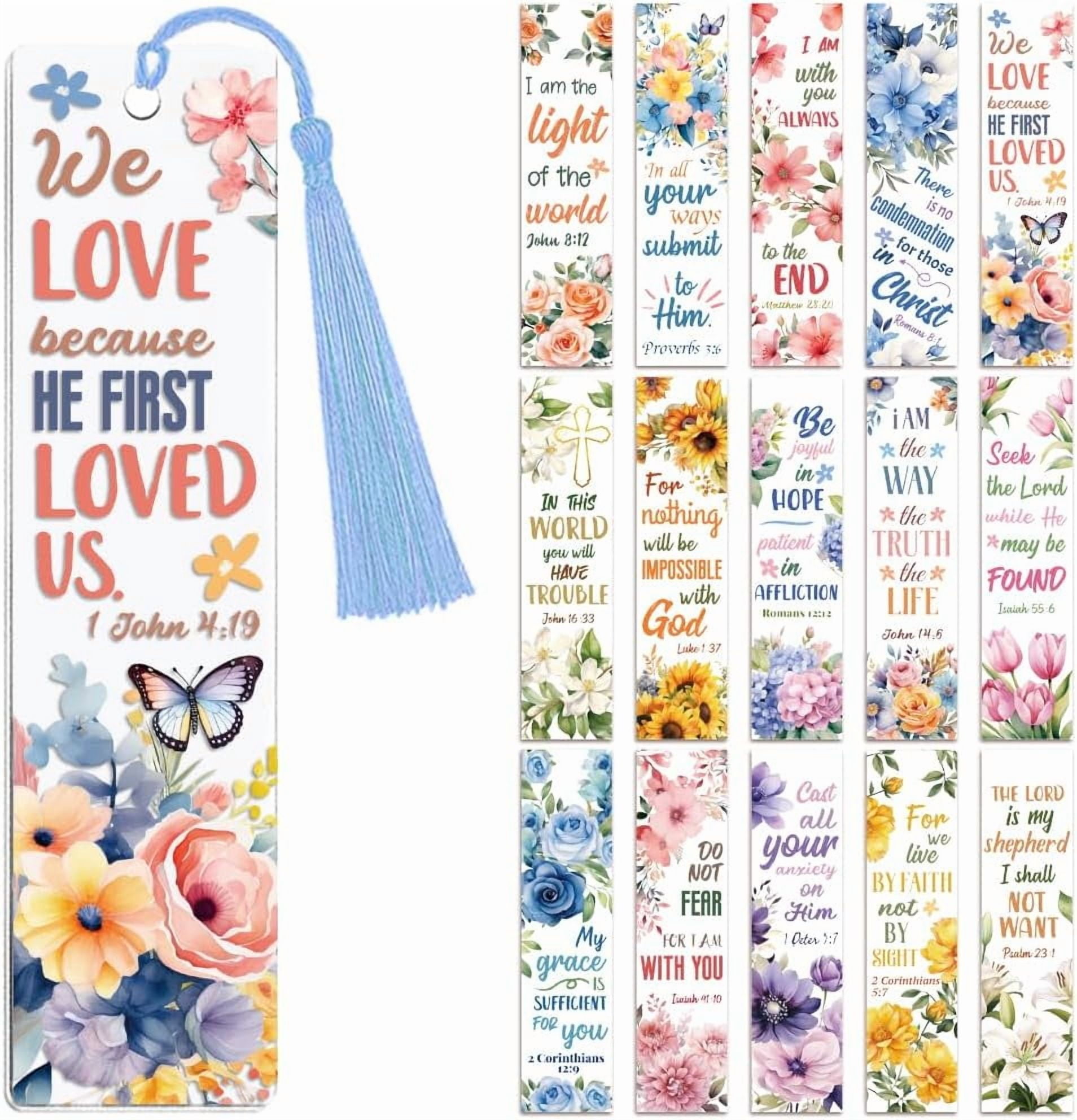 1set 30pcs UV DTF Bookmarks Wraps Transfer Stickers Bible and Scripture ...