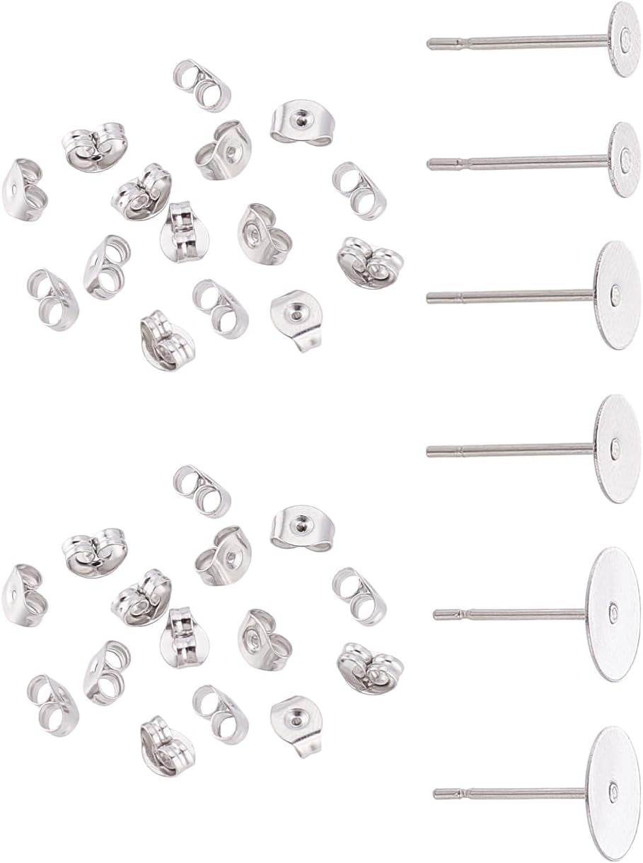 1set 360pcs 3 styles 304 Stainless Steel Stud Earring Findings with ...