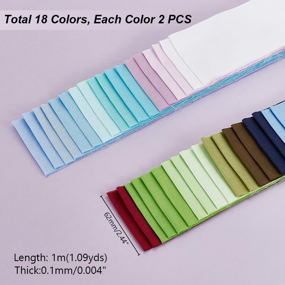 1set 36pcs 18 colors Ribbon for Craft Mixed color 2-1/2 inch(62mm) 1m ...