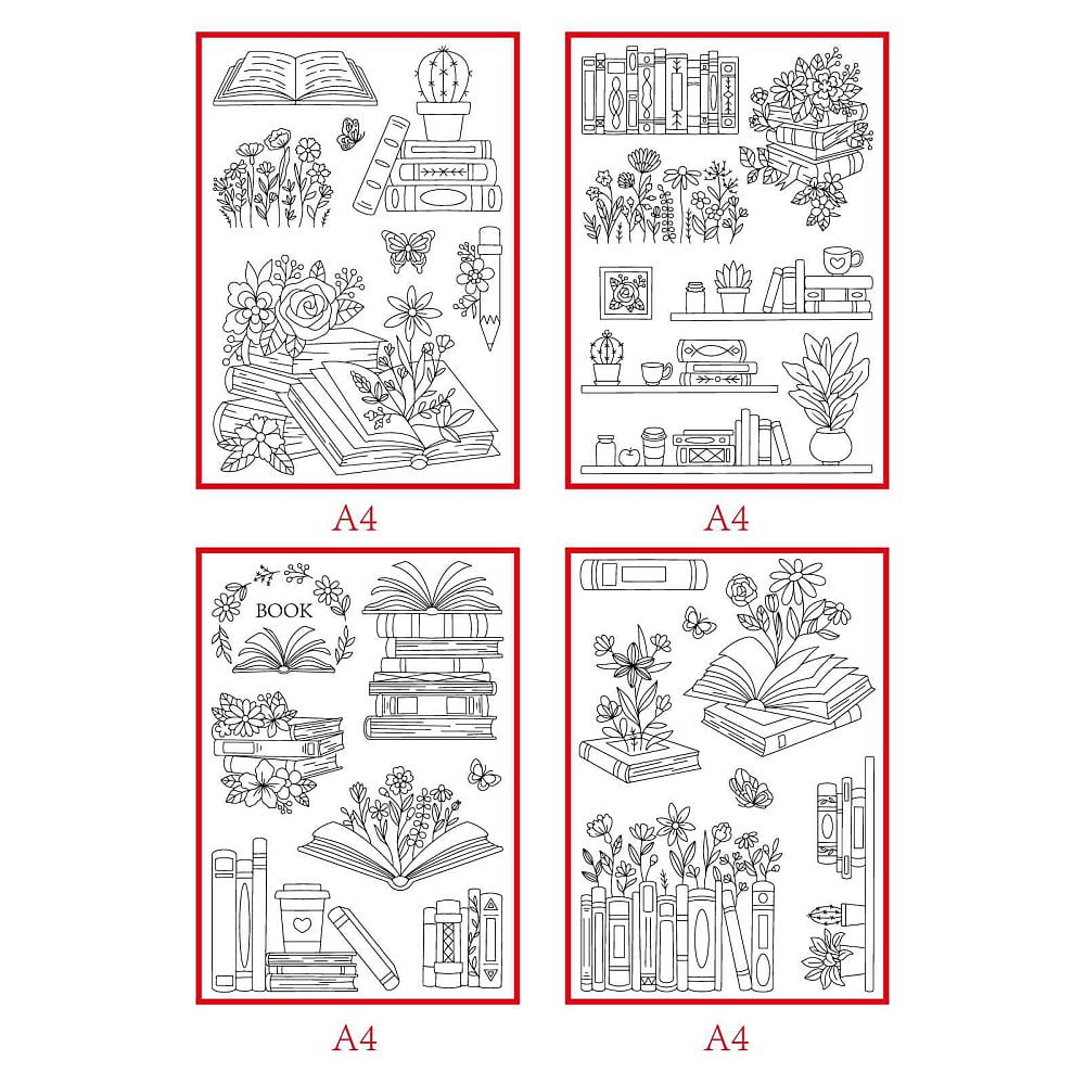 1set 4 Sheets 11.6x8.2 Inch Stick and Stitch Embroidery Patterns Non ...