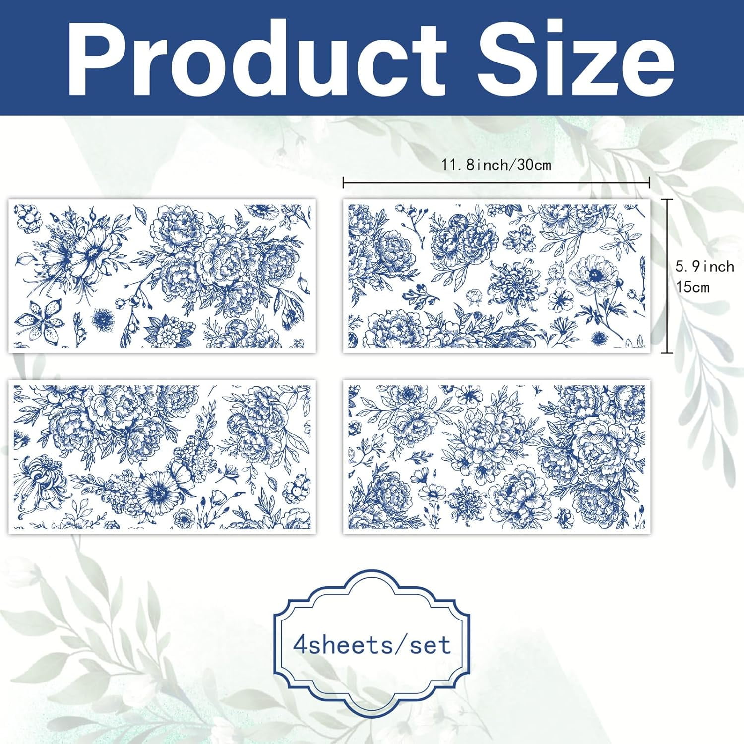 1set 4 Sheets Flowers Rub on Transfers for Furniture Crafts Rub On ...