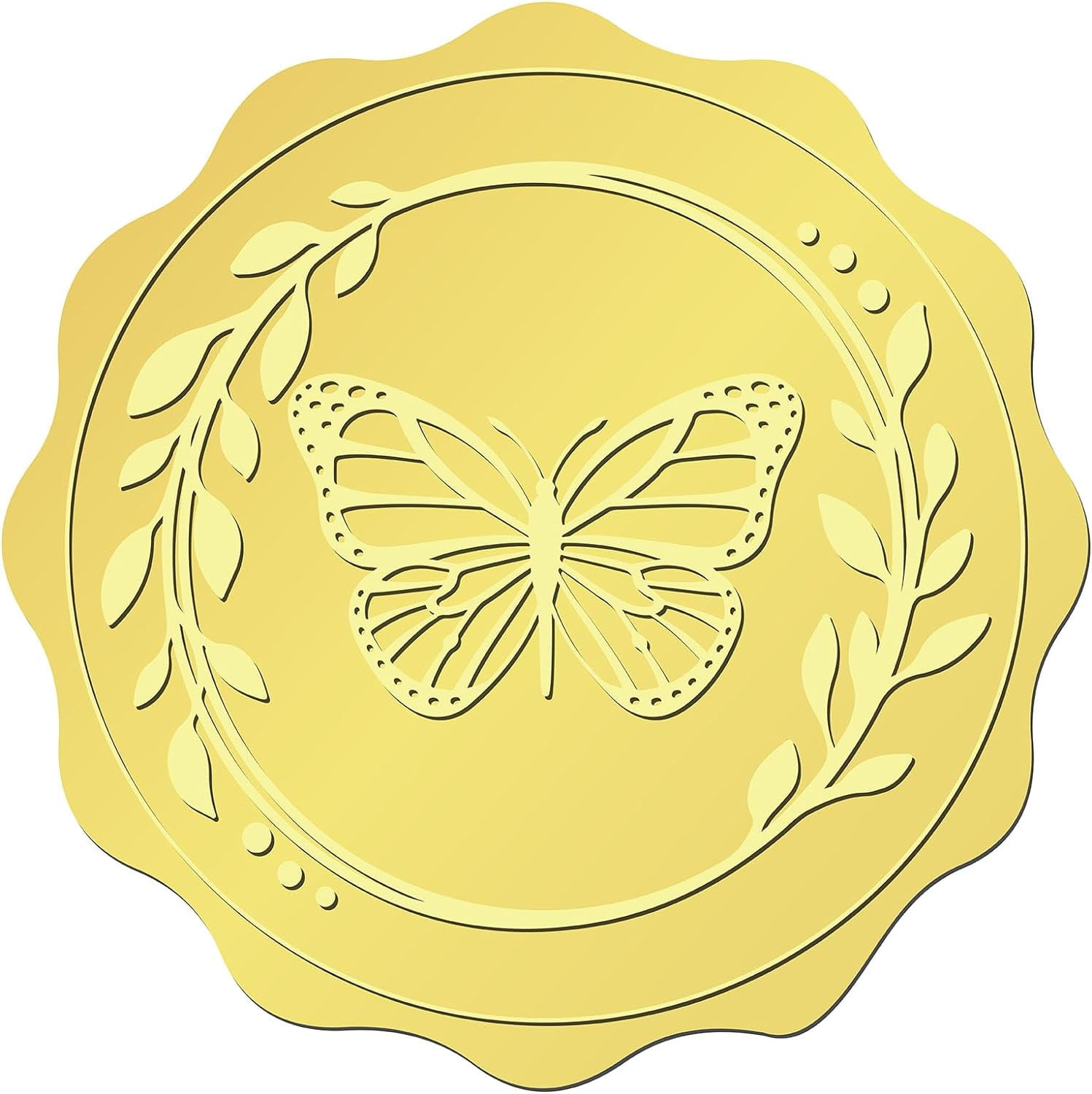 1set 408Pcs Butterfly Gold Foil Certificates Stickers Embossed Seals 2 ...