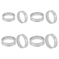 1set 4Pcs 4 Styles Stainless Steel Grooved Finger Ring Settings Ring ...
