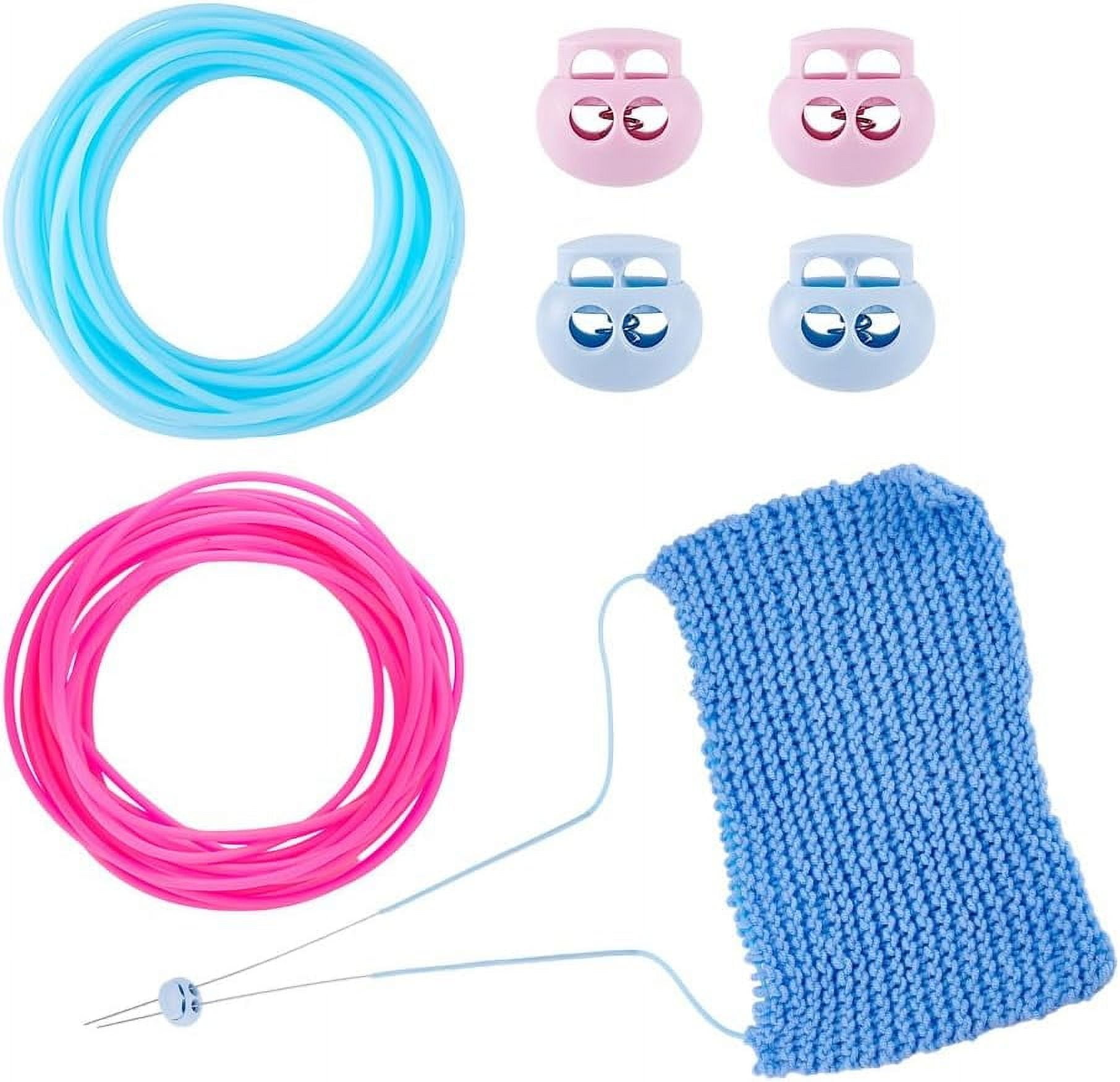 1set 4pcs 2 colors Plastic Cord Locks Double Hole Drawstring Stopper ...