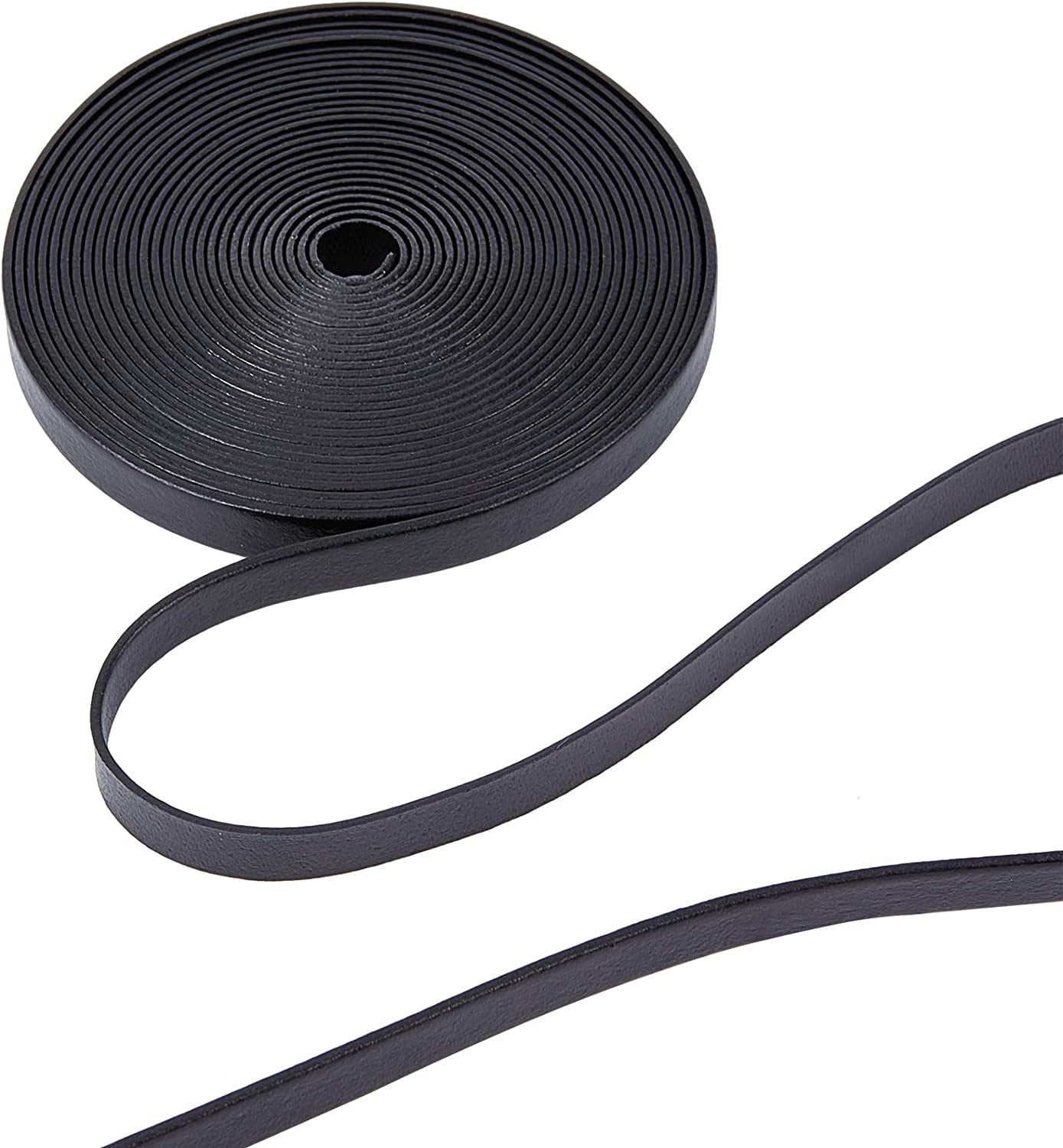 1set 5.5Yds 10mm Flat Genuine Leather Cord String Leather Shoelace Lace ...