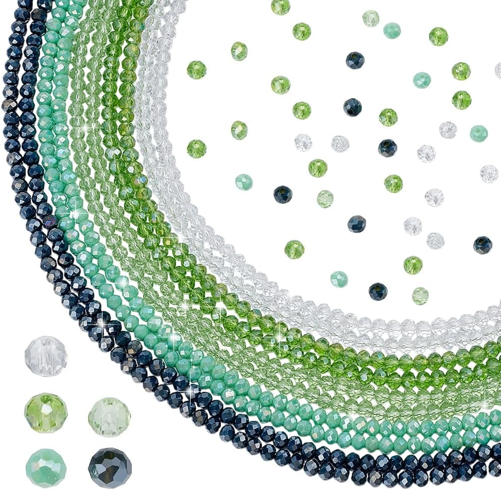 1set 5 Strands 5 colors Electroplate Glass Beads Strands Opaque Solid ...