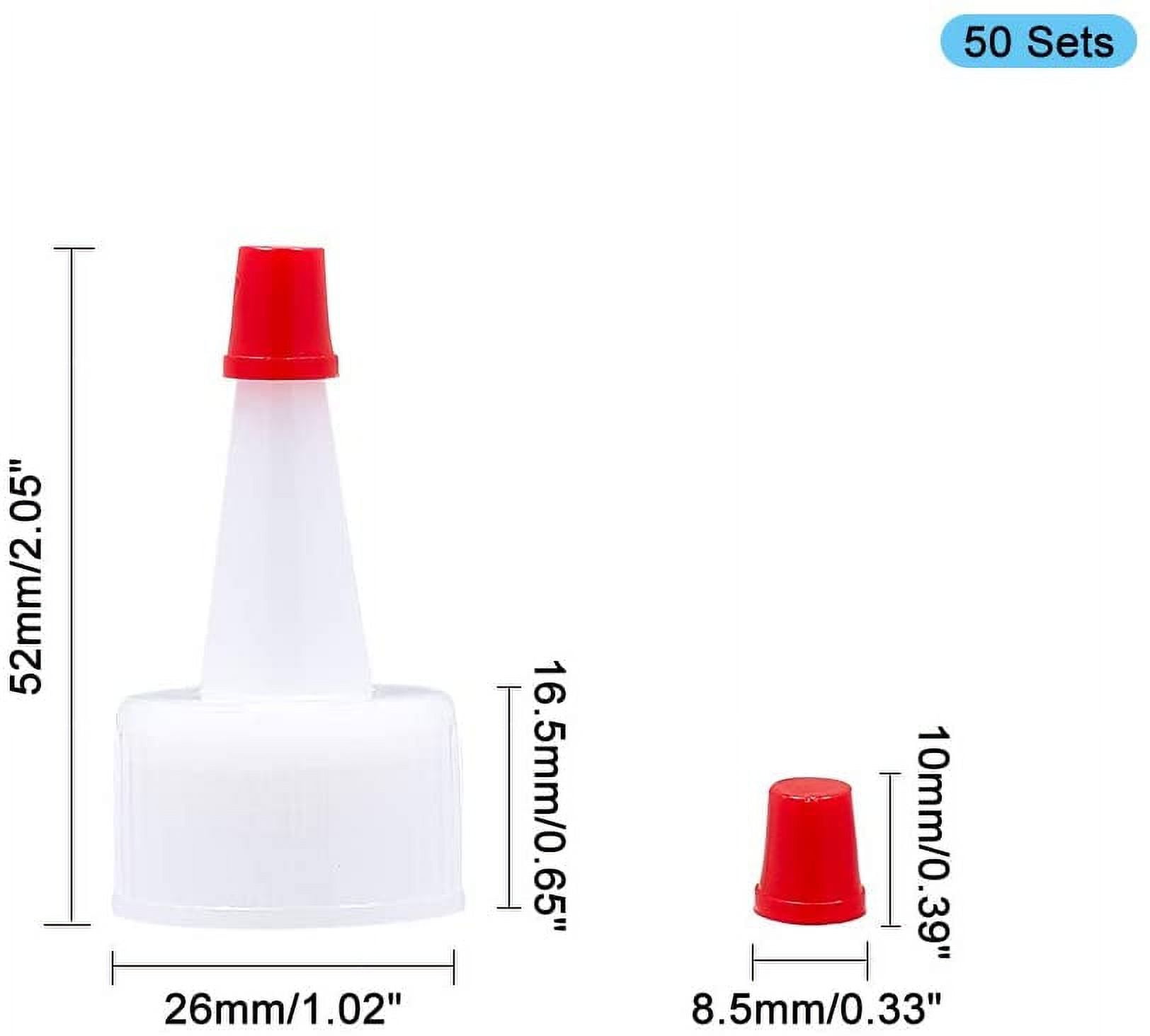 1set 50 pack Red-Tip Caps Plastic Bottle Caps Yorker Dispensing Cap ...