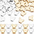 1set 50Pcs 2 Colors Brass Spacer Beads Butterfly Mixed Color 5x6x3mm ...