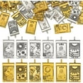 1set 60Pcs Metal Tarot Card Charms 26mm Golden Silver Sun Moon Tarot ...