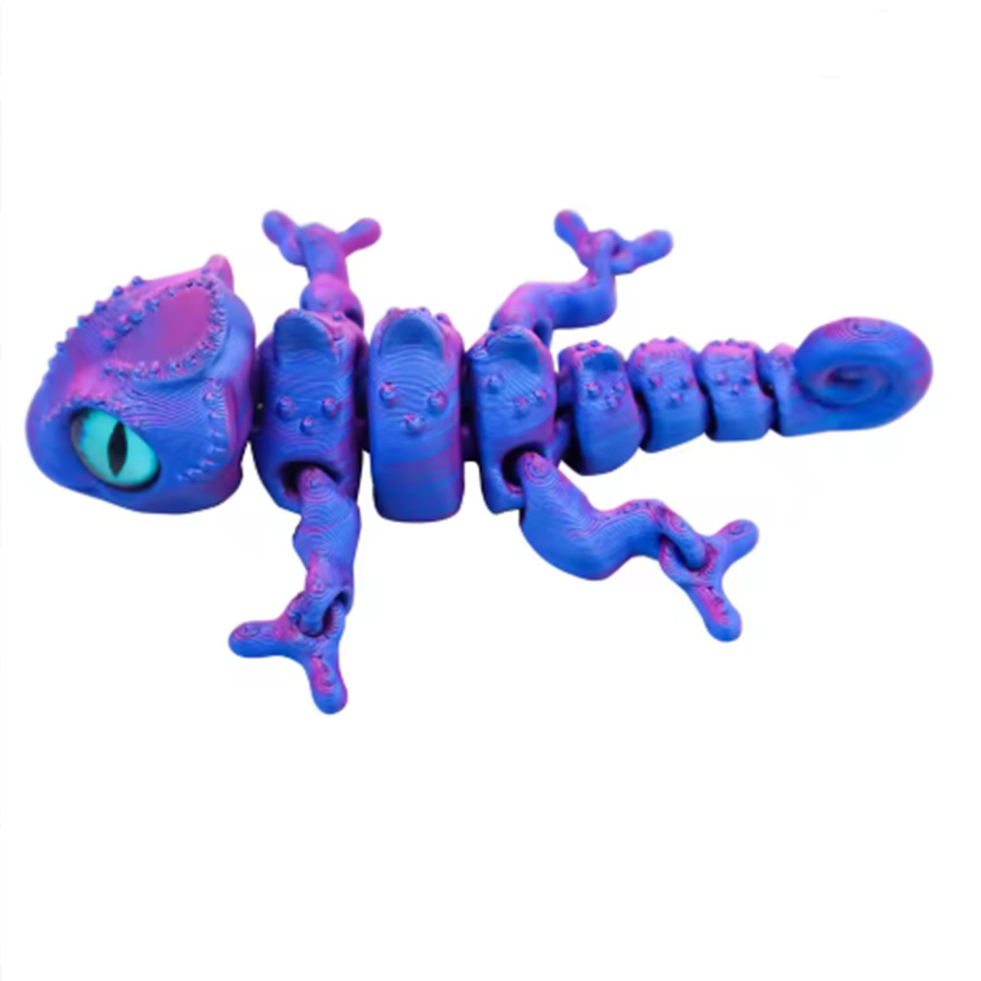 1set 6cm chamaleon +12cm crocodile (purple blue) 3D printed crocodile ...