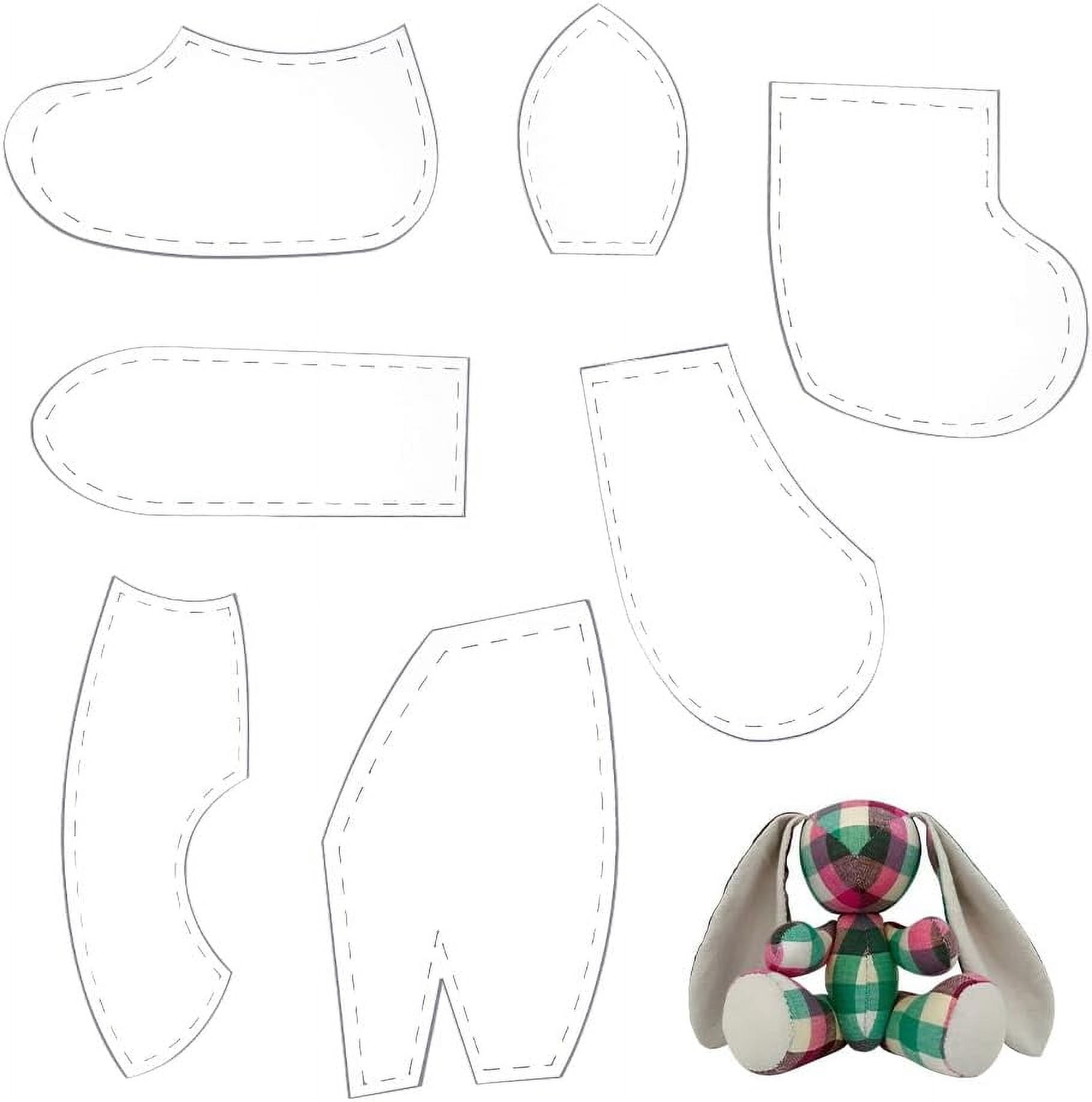 1set 7 pcs Memory Bunny Template Ruler 8 Inch High Clear Rabbit ...