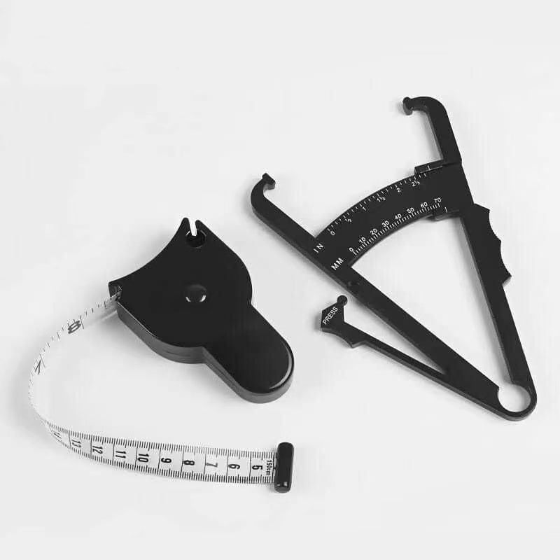 1set 70mm Skinfold Body Fat Caliper Set with Measure Tape Body Fat ...