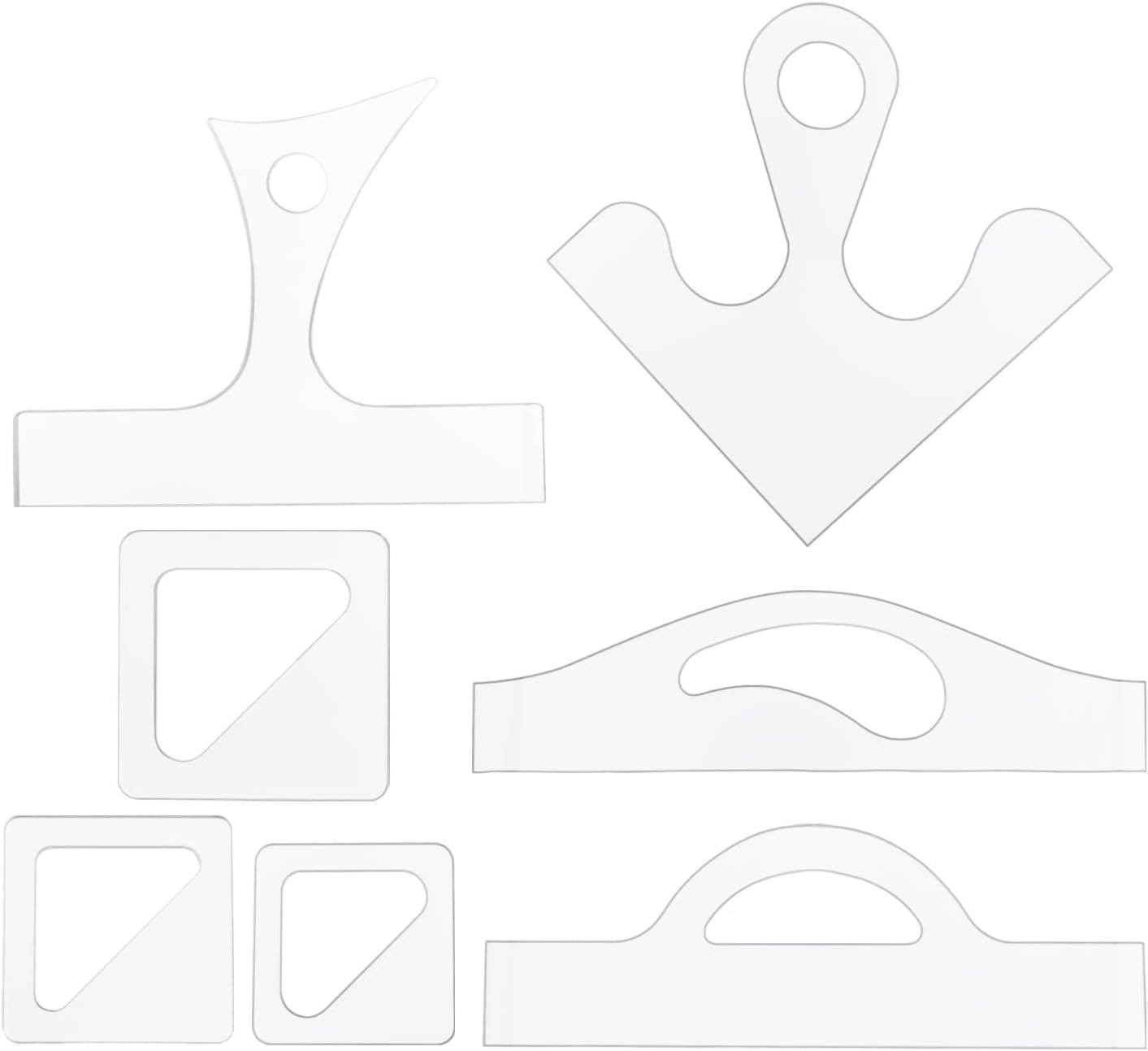 1set 7pcs Acrylic Board Handle Template Charcuterie Router Templates ...