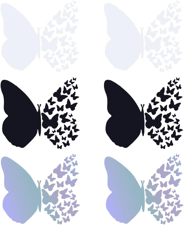 1set 9 Sheets Large Butterfly Car Decals set 3 colors Butterfly Vinyl ...