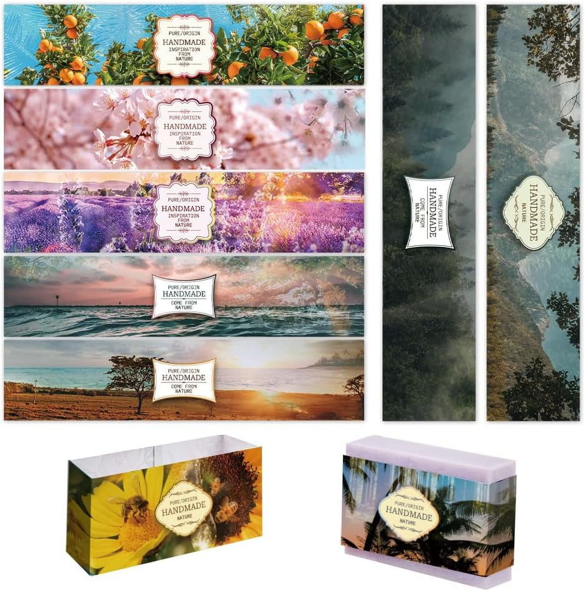 1set 9 styles Scenery Wrap Tape 90pcs Handmade Soap Wrapper Crafts ...