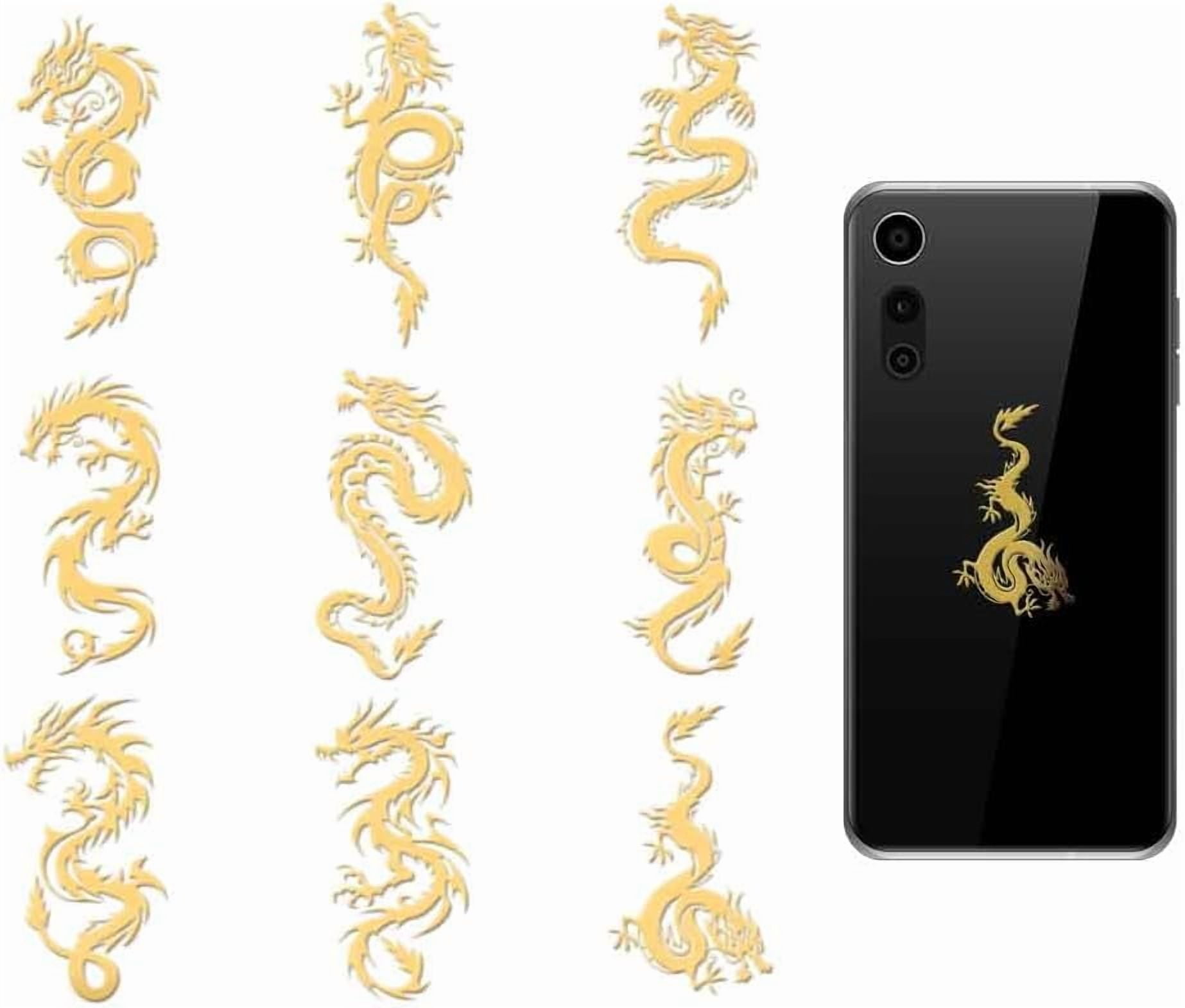 1set 9Pcs Nickel Self-adhesive Picture Stickers Metal Decals Golden ...