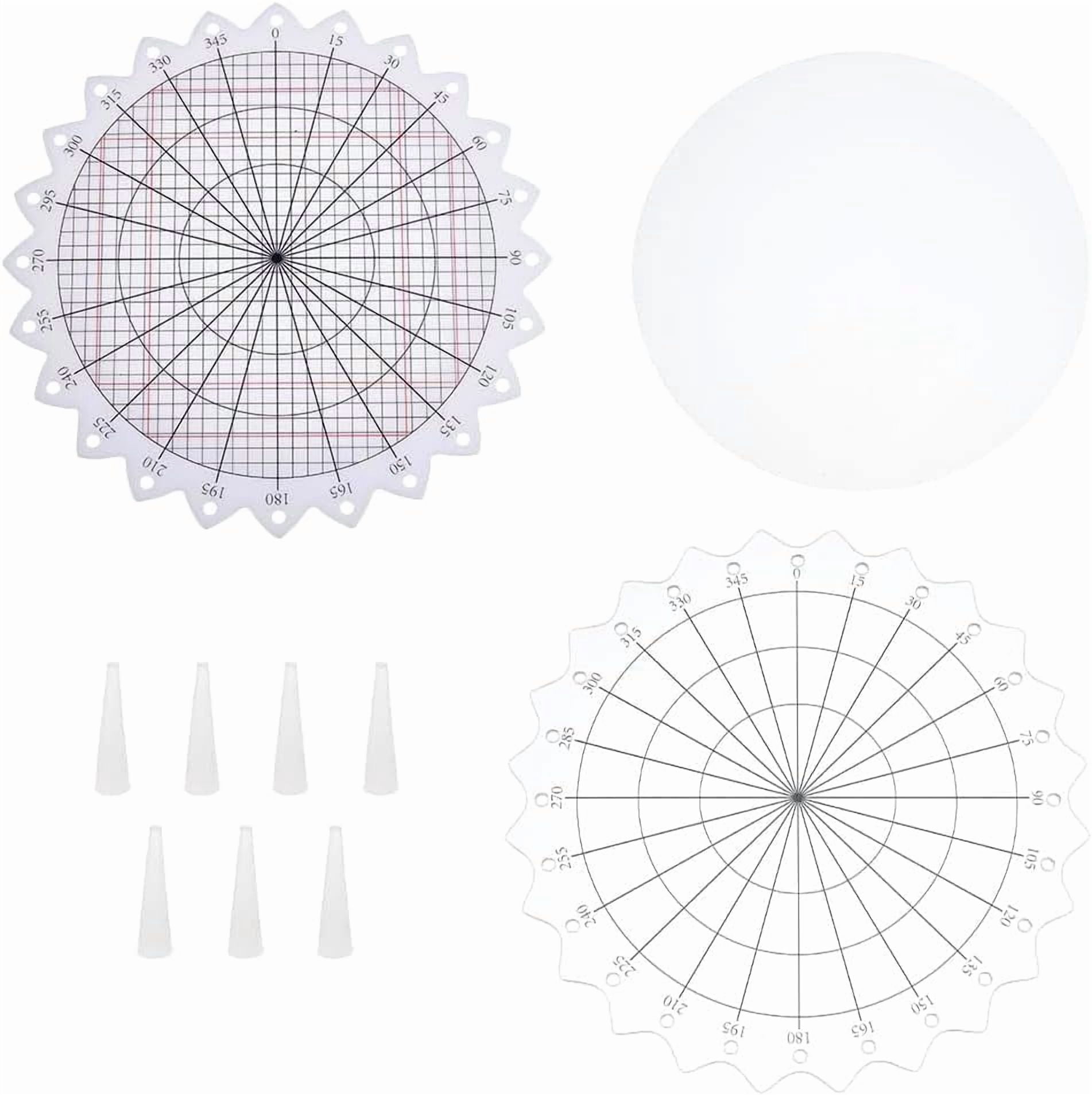 1set Acrylic Guide Gauge Ruler with Silicone Gel Cup Mats and Solid ...