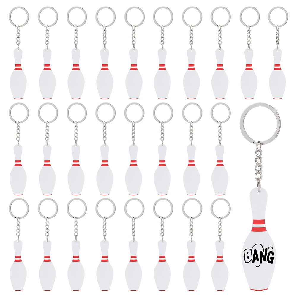 1set Acrylic Keychains Bowling Platinum White 131mm 36pcs/set - Walmart.com