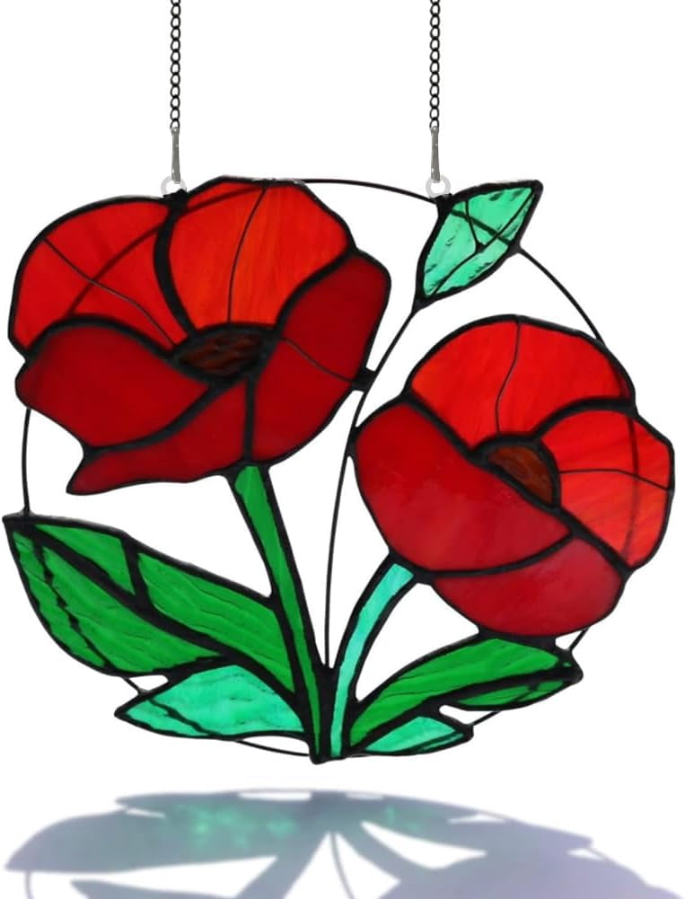 1set Acrylic Pendant Decorations Window Hanging Suncatcher Flat Round ...