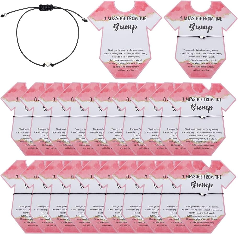 1set Baby Shower Favors for Guests Paper Bracelet Display Cards with ...