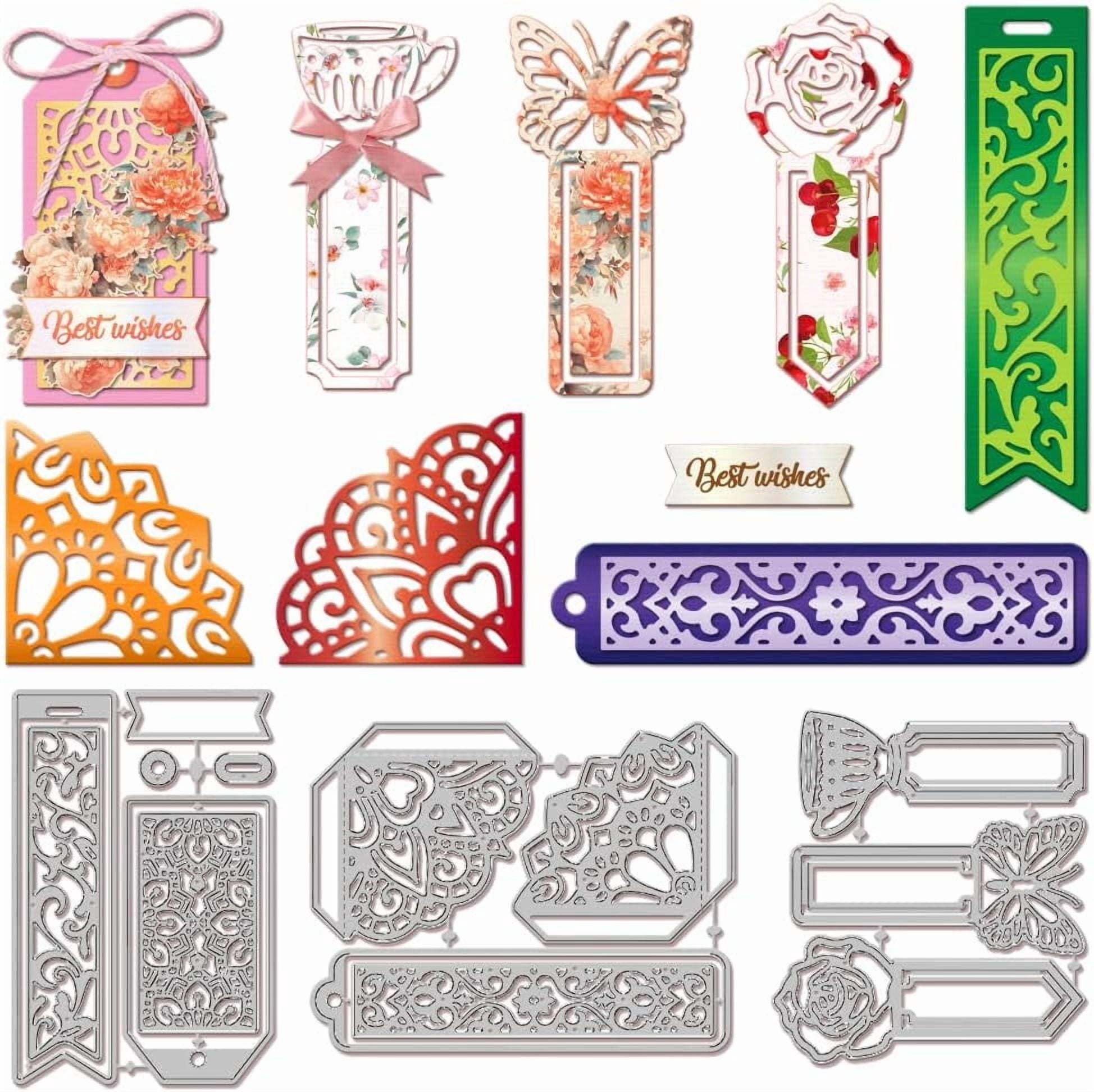 1set Bookmark Theme Carbon Steel Cutting Dies Stencils for Scrapbooking ...