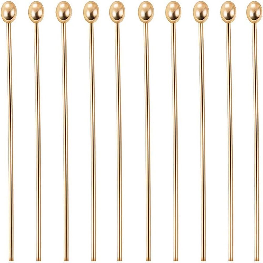 1set Brass Ball Head Pins Long-Lasting Plated Real 18K Gold Plated 20mm ...