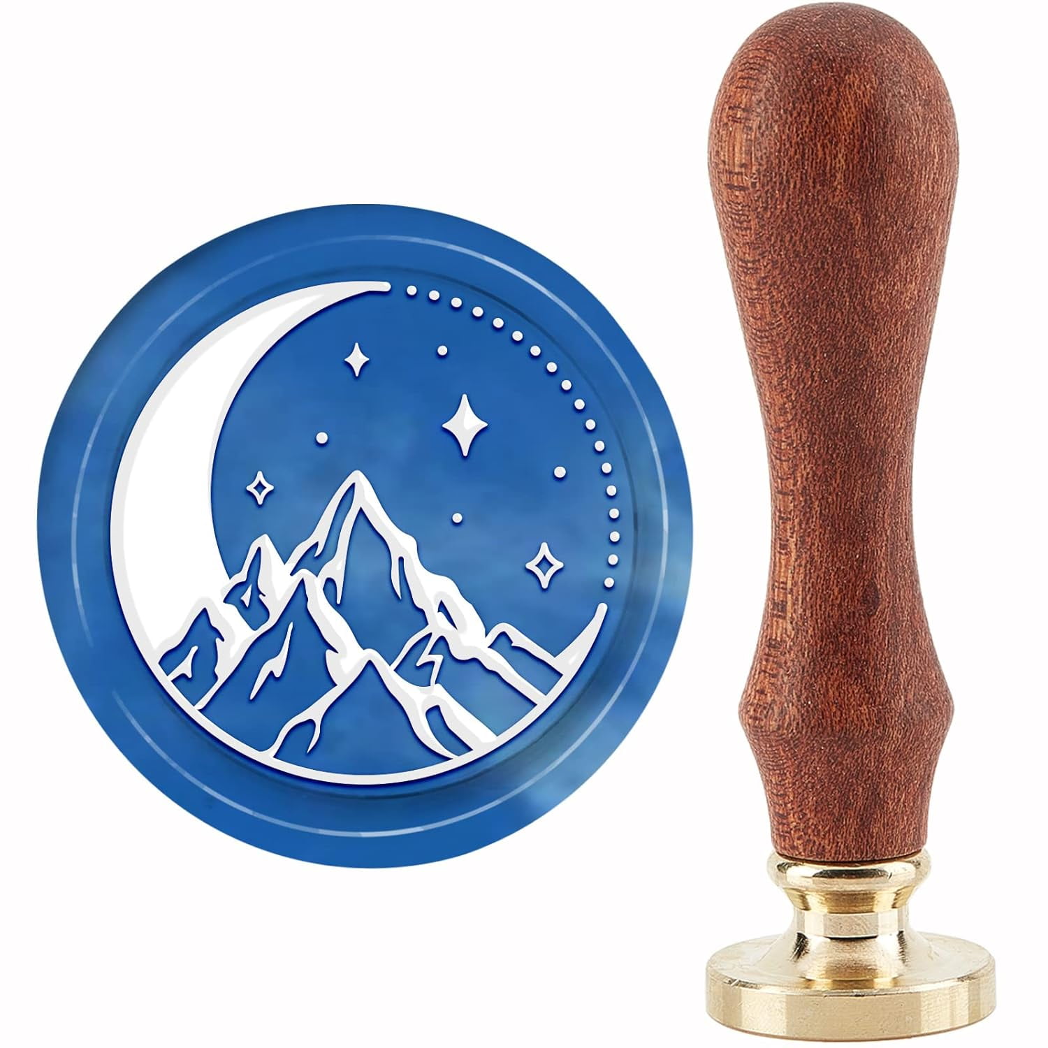 1set Brass Wax Seal Stamp with Handle for DIY Scrapbooking Mountain ...
