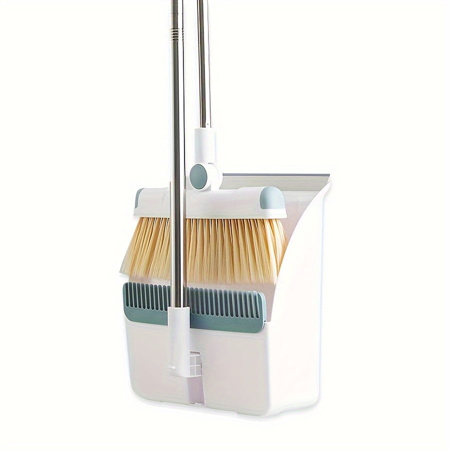 1set, Broom Dustpan Set Combination, Thickened Rotatable Foldable ...