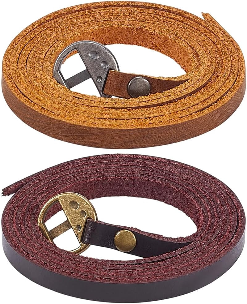 1set CALFOVERA 2pcs 2 colors Dual-use Items Leather Cord Bracelets ...