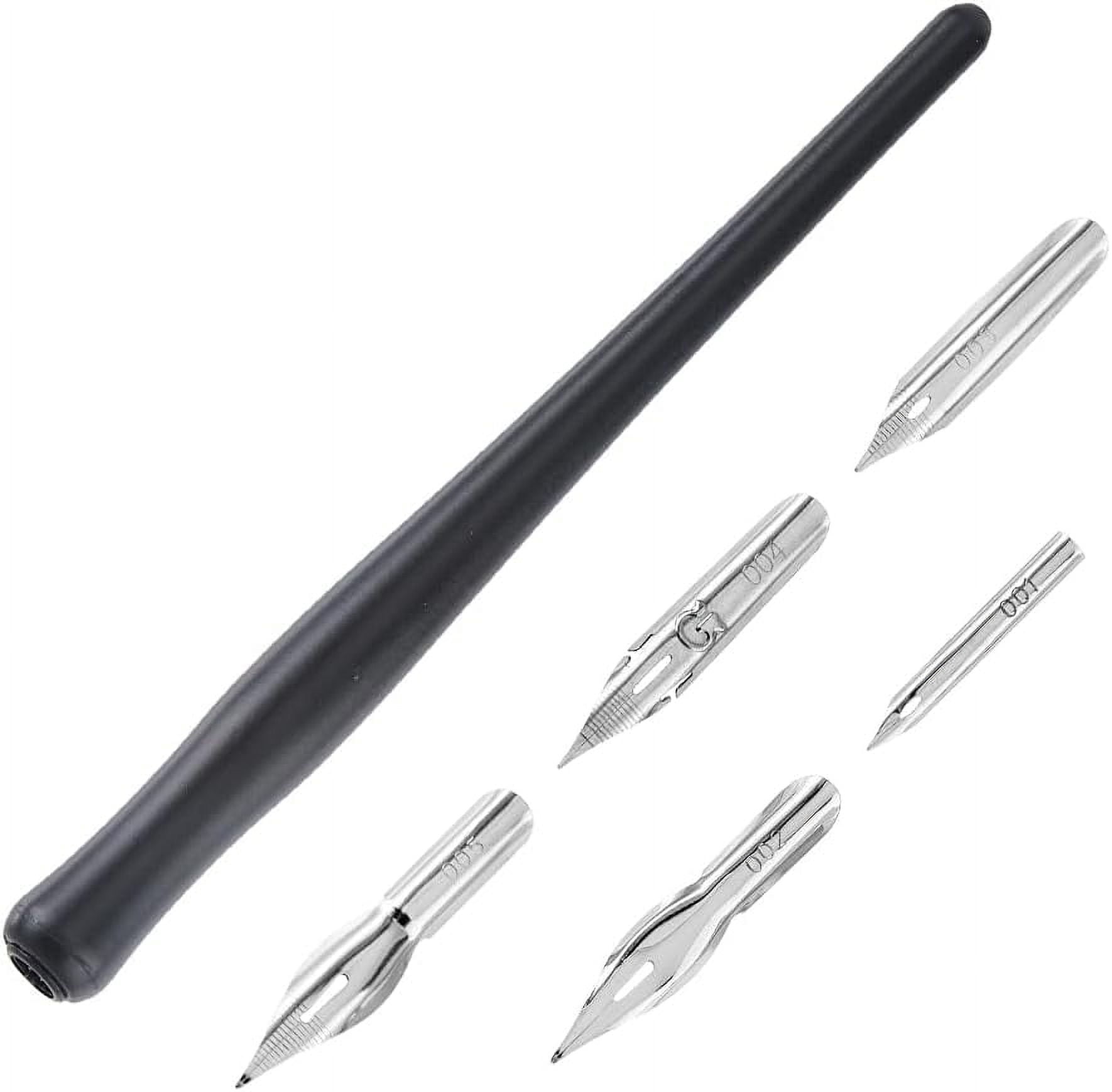 1set Calligraphy Writing Dip Pen set with Handmade Resin Dip Pen Holder ...