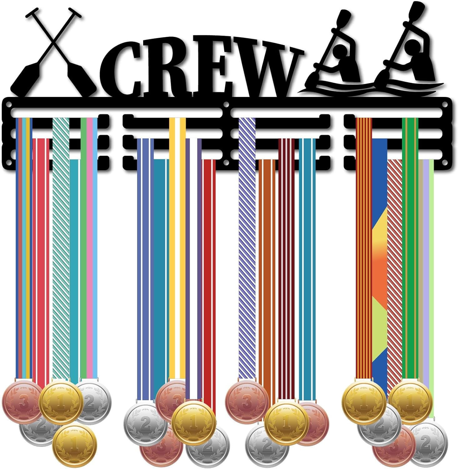 1set Crew Medal Holder Rowing Medal Hanger Display Boat Sports Metal ...