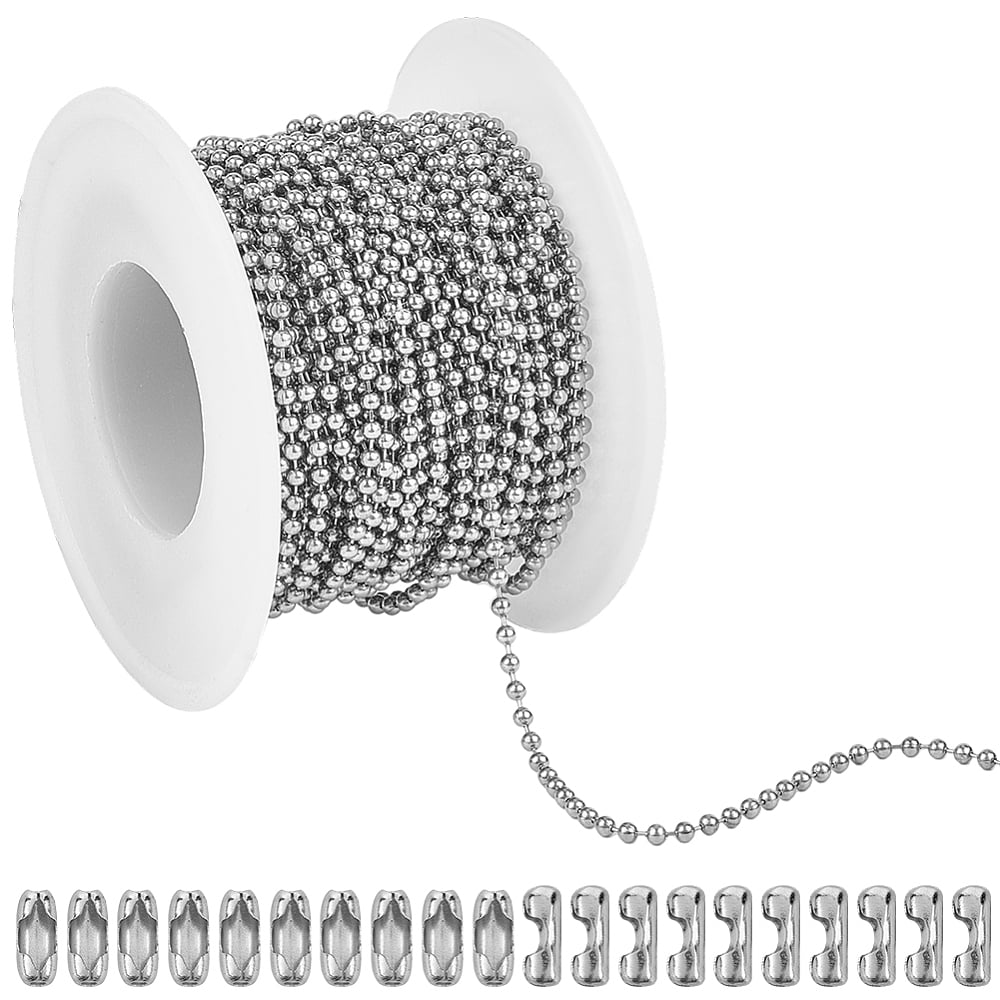 1set DIY 304 Stainless Steel Ball Chains Necklaces and Bracelets Making ...