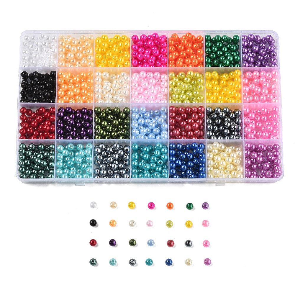 1set DIY Acrylic PP Plastic Pearl Beads Jewelry Making Finding Kit ...