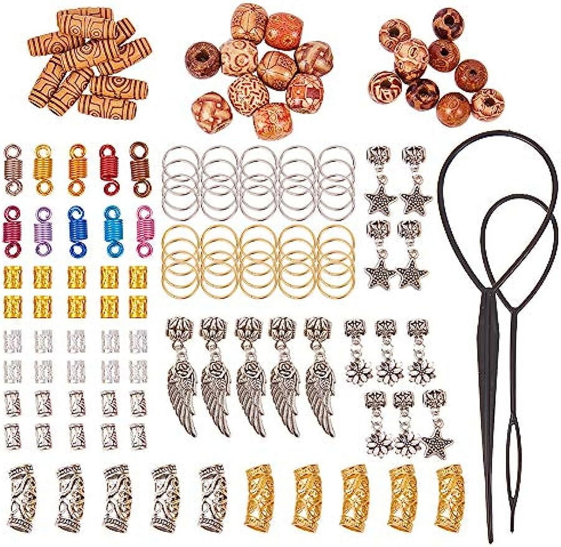 1set DIY Dreadlocks Beads Hair Braid Accessories with 3 Sizes Big Hole ...