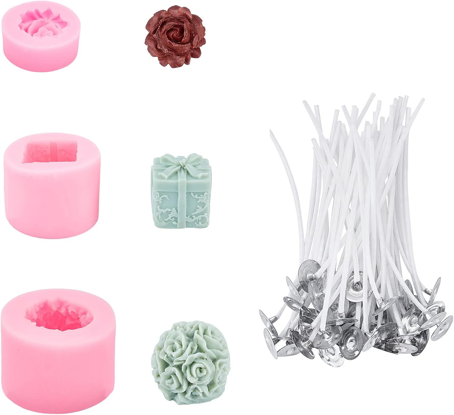 1set DIY Food Grade Candle Molds Fondant Molds DIY Cake Decoration ...