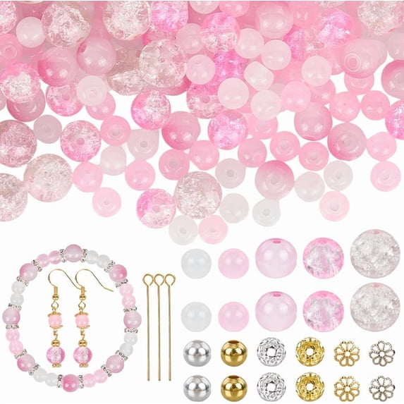 1set DIY Jewelry Making Findings Kits including Baking Paint Glass ...