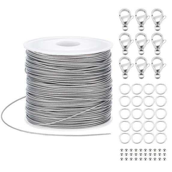 1set DIY Jewerly Making Findings Kits 164-Feet 0.7mm Stainless Steel ...