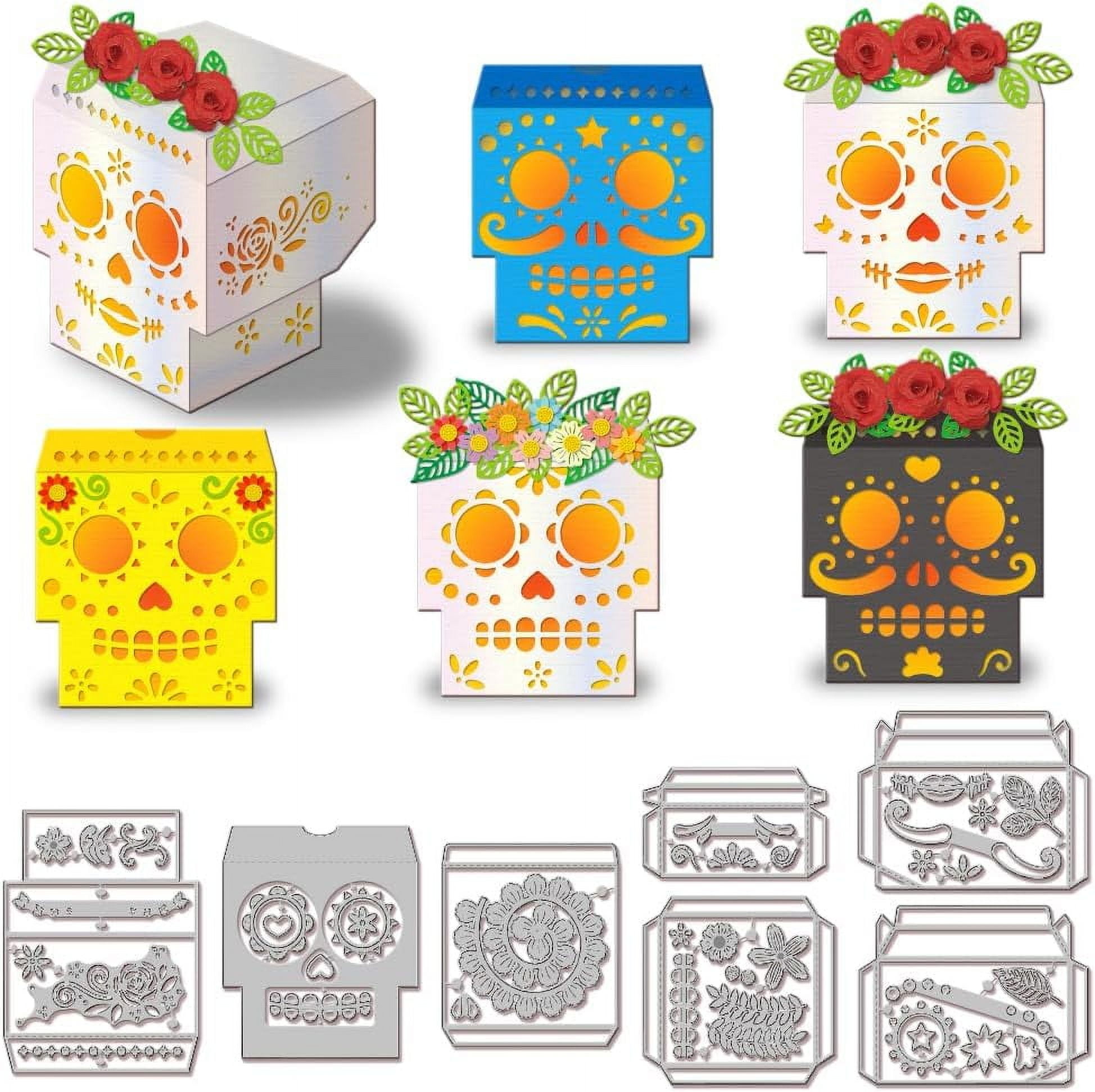 1set Day of the Dead Skull box Carbon Steel Cutting Dies Stencils for ...