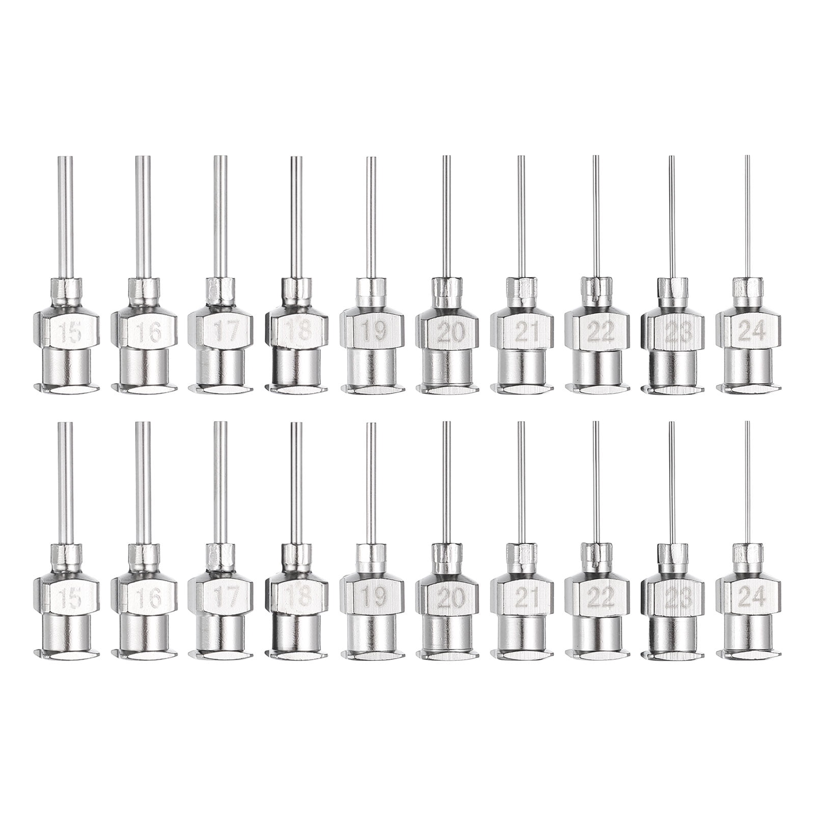 1set Dispensing Needles 15-24 Gauge 0.5 Inch Stainless Steel Blunt Tip ...