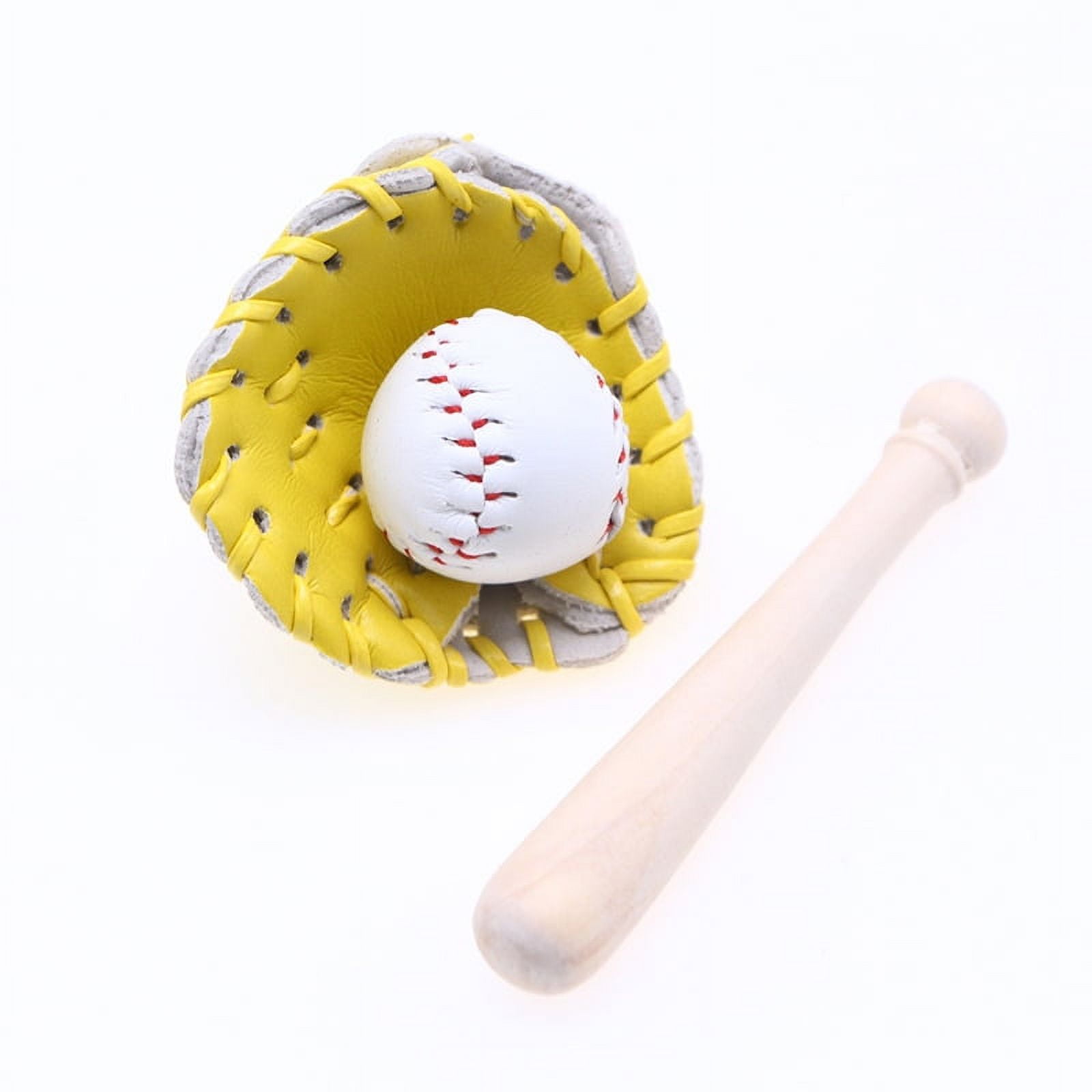 1set Dollhouse Baseball Bat Glove Mini Simulation Sports Model ...