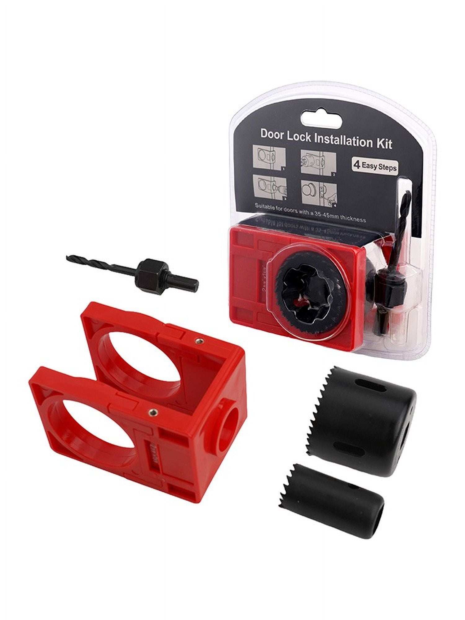 1set Door Lock Installation Kit Adjustable Plastic Guide Template With ...