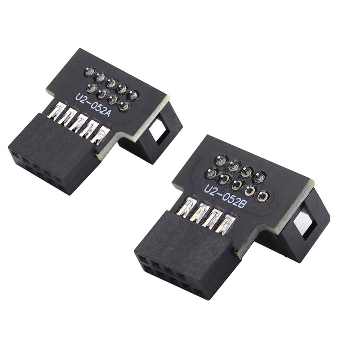 1set Down & Up Angled 90 Degree Male to Female USB 2.0 10Pin 9Pin ...