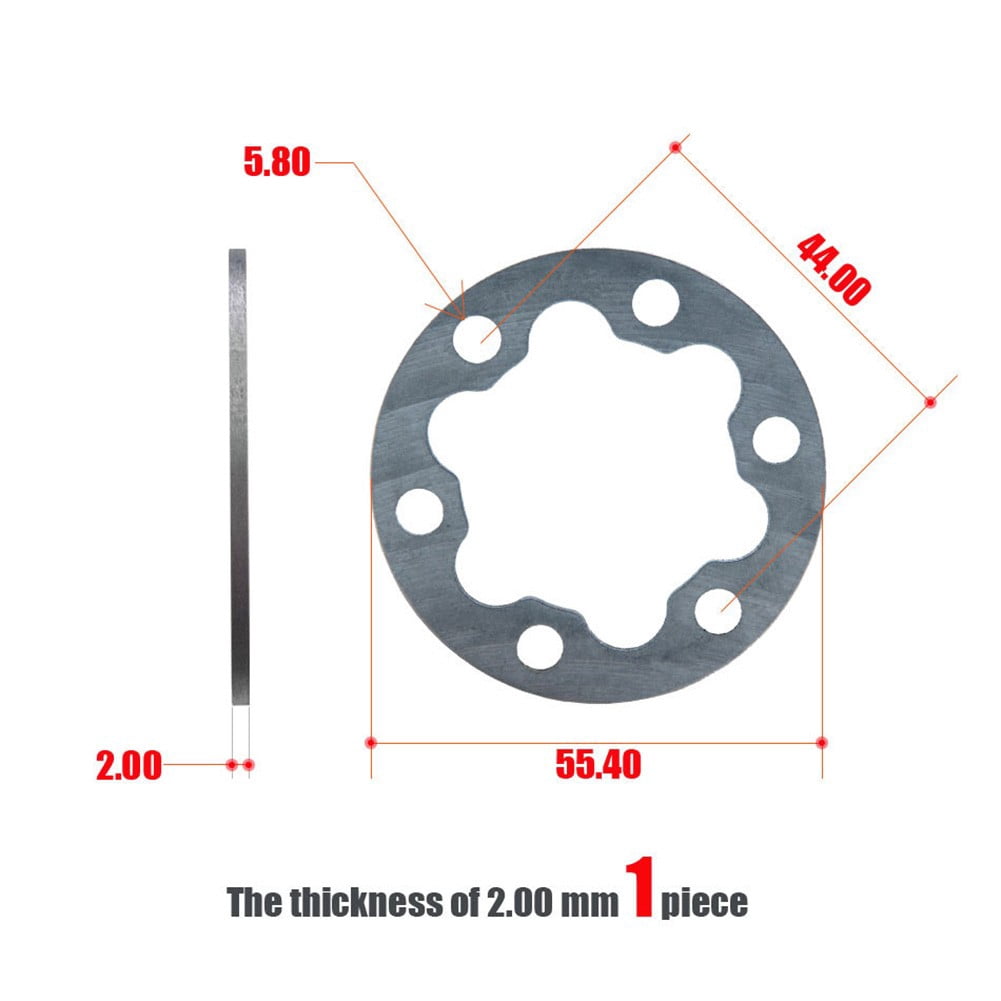 1set E-Bike Electric Scooter Brake Gasket Spacer 6 Holes Disc Washer 2/2.5/4/5mm E-Scooter E ...
