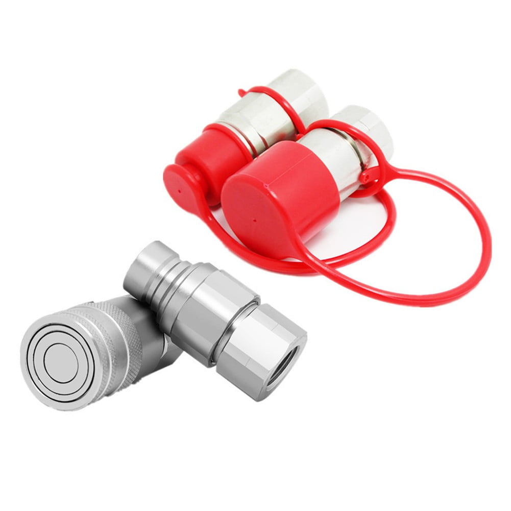 1Set Flat Face for Bsp Hydraulic Quick Release Connectors Couplings ...