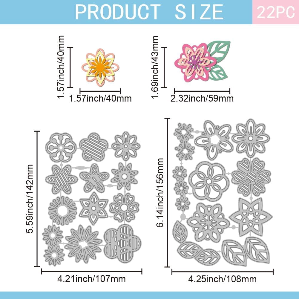 1set Flower Carbon Steel Cutting Dies Stencils for Scrapbooking Photo ...