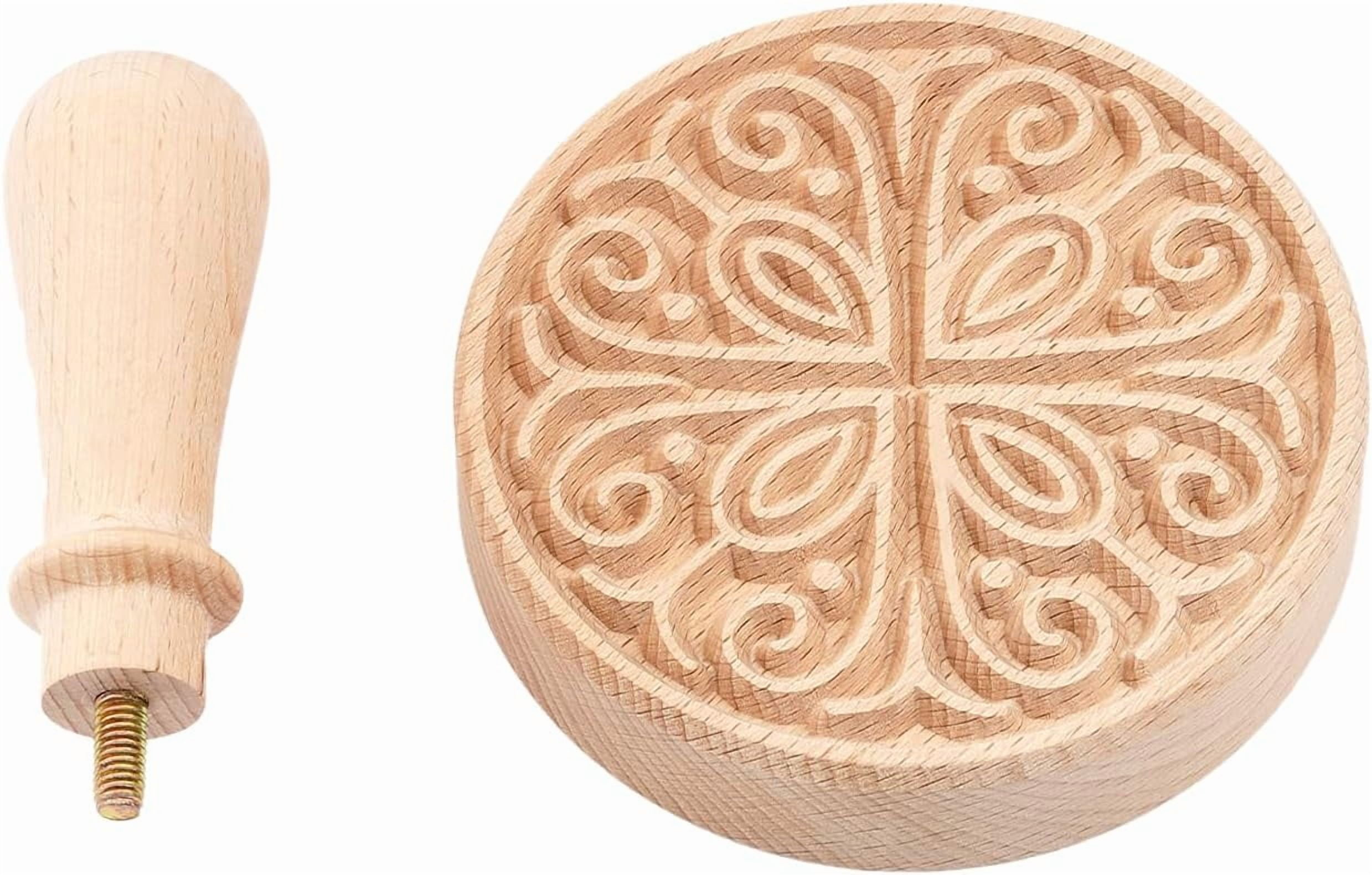 1set Flower Pattern Wooden Clay Stamp for DIY Creation Clay Tool Clay ...