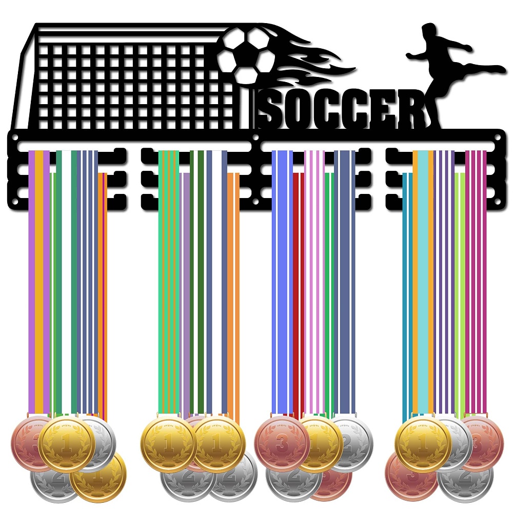 1set Football Medal Hanger Soccer Medal Holder Display Sports Medals ...