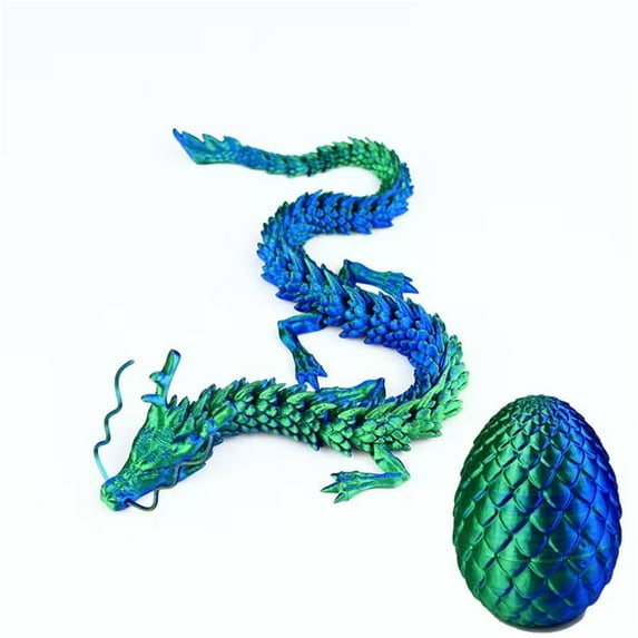 1set Green Size: 45cm + 13cm 3D Printed Chinese Dragon Joint Movable ...