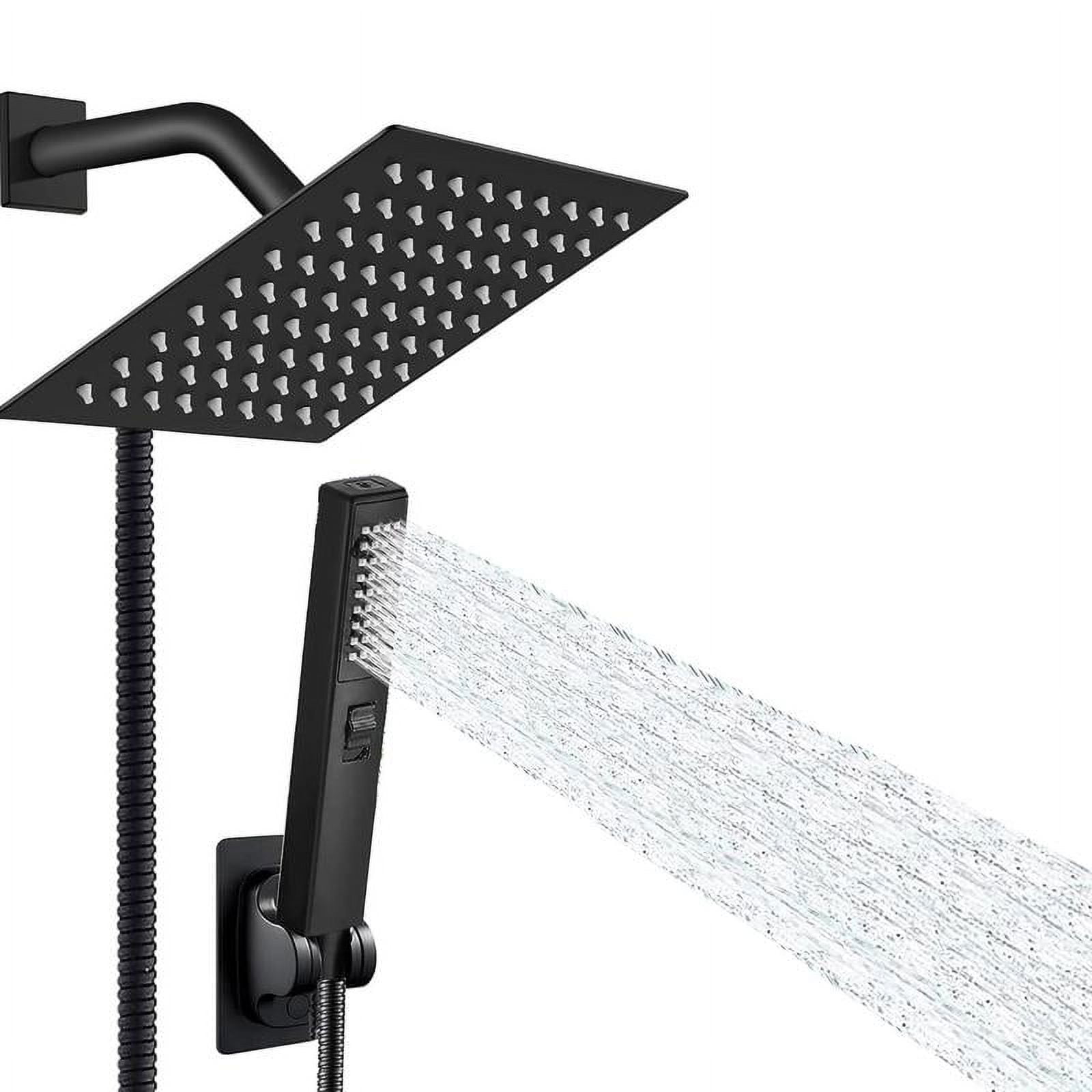 High Pressure Rain Shower Square Shower Head Set, Handheld Two-in-One ...